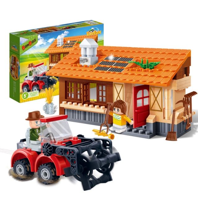 Banbao Countryside Happy Farm House Bricks Educational Building Blocks ...