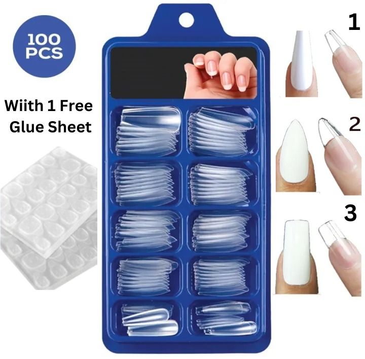 100Pcs / Square Almond Coffin Shape Natural & Transparent Color ...