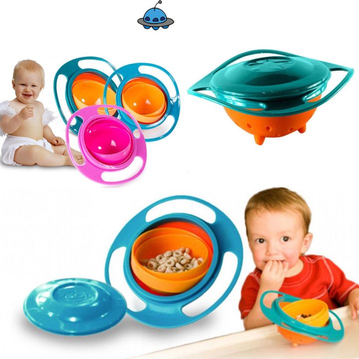 Magic Gyro Bowl 360 Rotate Spill-Proof Infants Toddler Baby Kids ...