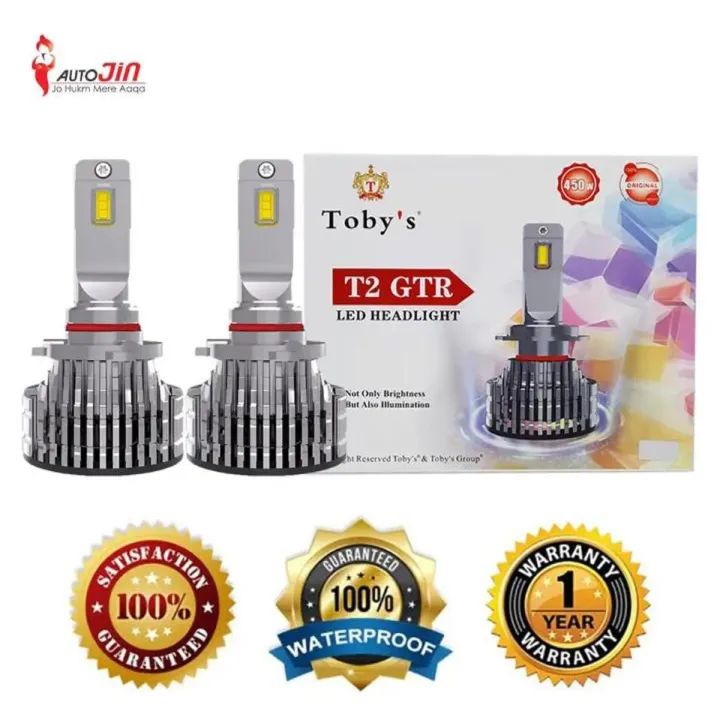 Toby's T2 - GTR LED Headlight 9005 6500K 100% Original Bright | Daraz.pk