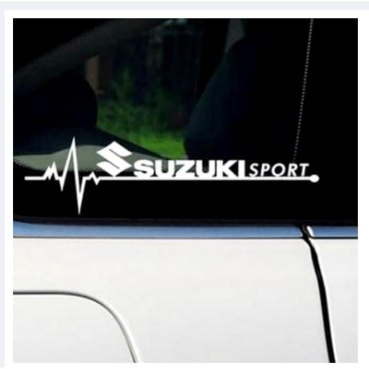 2pcs white Suzuki Heart Beat Suzuki Logo Sticker - Heart Beat emoji ...