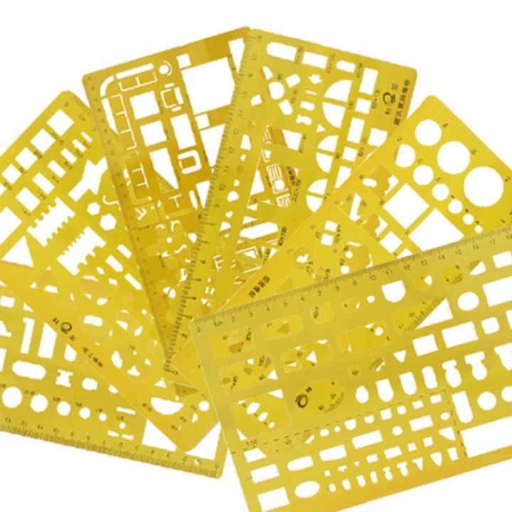 2024 Geometric Drawing Template Drafting Stencil Measuring Tool Plastic ...