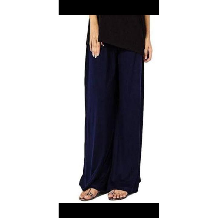 Women’s Wide Leg Premium Viscose Rayon Palazzo Trousers Soft and ...