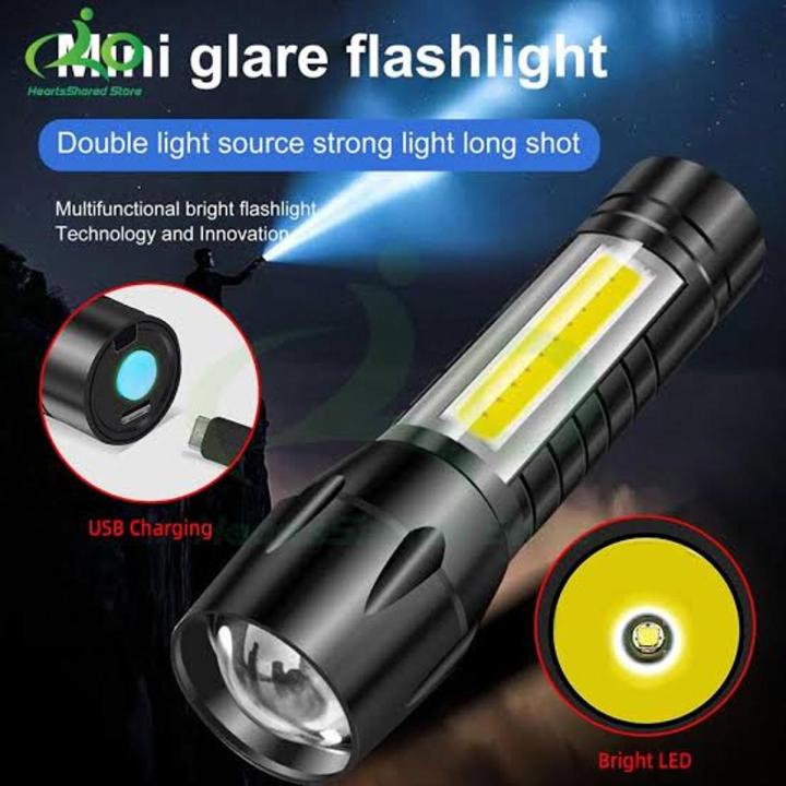 Case - USB Charging Powerful Flashlight 3800LM XPE COB Small ...