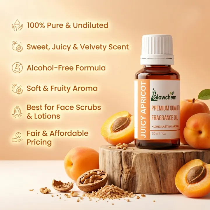 Juicy Apricot Fragrance Oil – Sweet Fruit Scent for DIY Face Scrubs ...