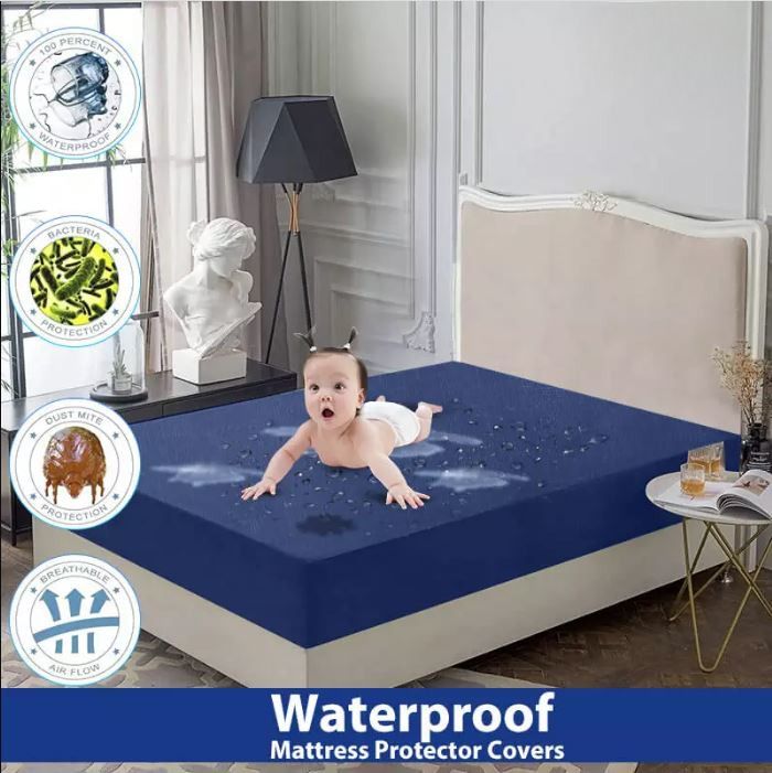 Waterproof Mattress Cover For Double Bed King Size (72x78 inches) (6x6 ...