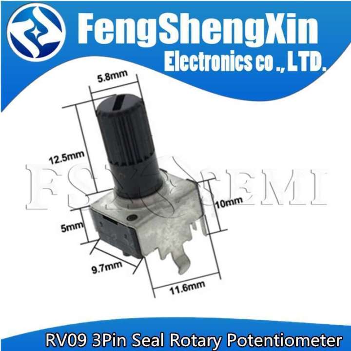 10PCS RV09 vertical 12.5mm shaft 1K 2K 5K 10K 20K 50K 100K 1M ...