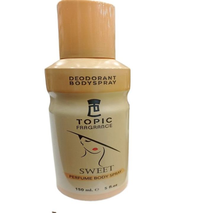 Topic Sweet Deodorant Body Spray 150ml Girls Perfumed Body Spray | Daraz.pk