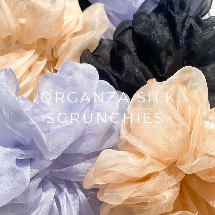 Pack of 2/3/6/12 Organza Scrunchies Hair Ties Scrunchie Elastic Hair ...