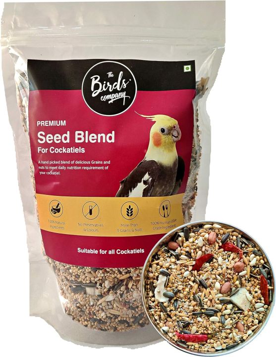 The Birds Company Premium Seed Blend of 9 Grains & Nuts, Fortified with ...