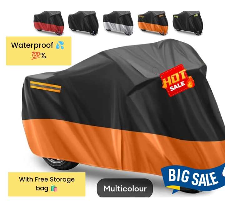 Full Size Scratch & Water Proof 70 / 125 cc Bike COVER Anti Scratch ...