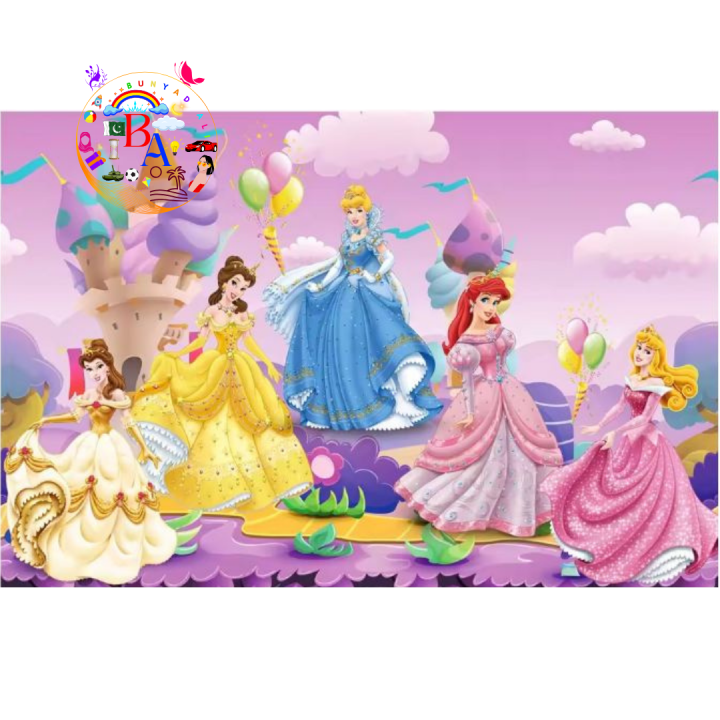 Mix Princess Fancy Backdrop Disney Princess Theme Fancy Panaflex ...