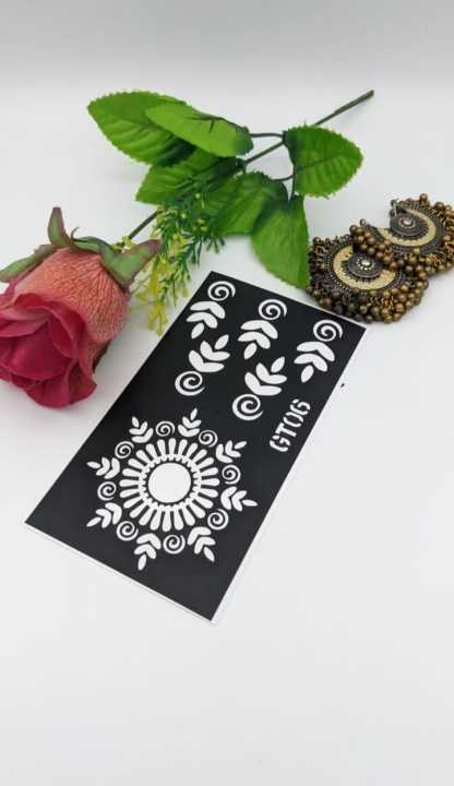 New Mehndi Design Henna stencil mehndi sticker | Daraz.pk