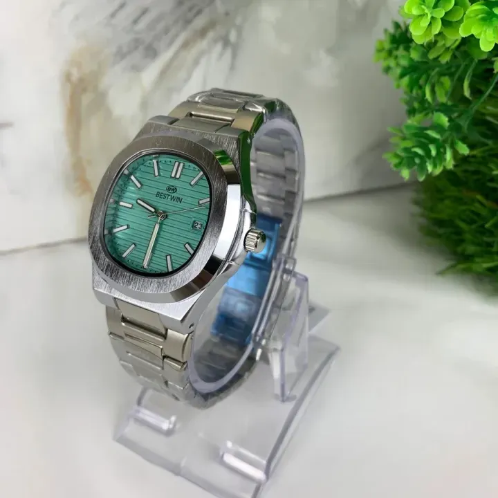 Premium Silver Watch For Men || Luxury Watch with Butterfly Lock ...