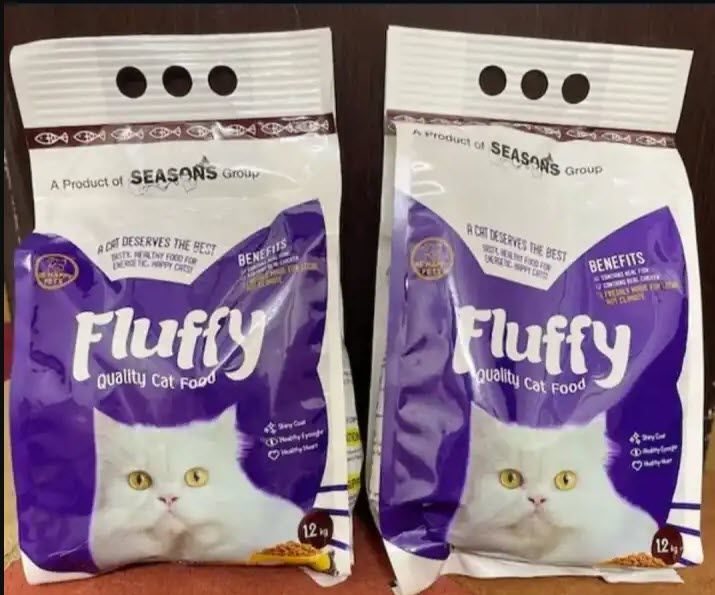 Fluffy Cat Food Pack of 2 - 1.2 KG Pack - Healthy Quality Dry Cat Food ...