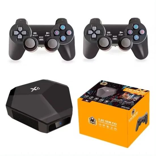 4K HD Video Game Console 64GB Stick Built-in 15000 Games Retro Games X6 ...