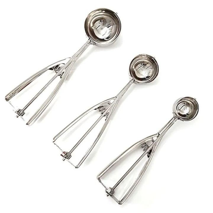 RN Stainless Steel Ice Cream Scoop in Three Different Sizes | Daraz.pk