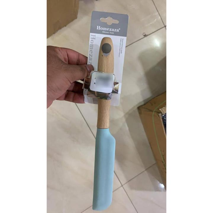 Silicone scraper Spatula with Wooden Handle | Daraz.pk
