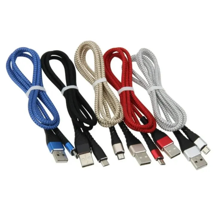 Nylon Braided Mix Micro USB 1M 1.5M Cables For High Speed Fast 3.0A ...