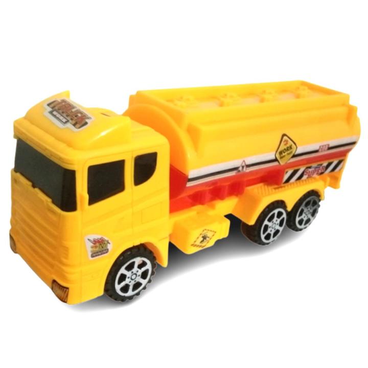 Friction Powered Oil Tanker Construction Truck Toy | Daraz.pk