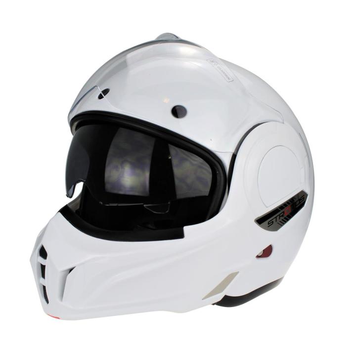 VIPER F242 REVERSE P J FLIP WHITE HELMET 360 ROTATE FLIP TOURING ...