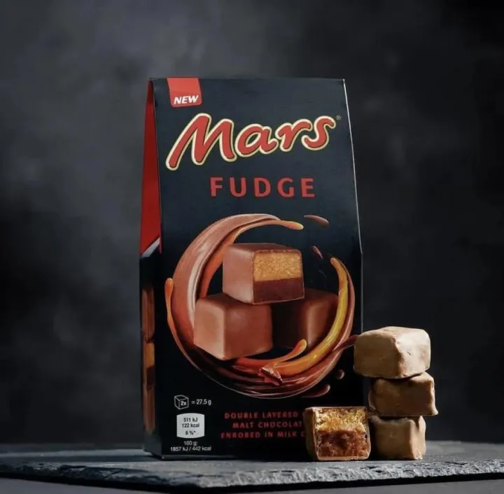Mars Fudge double layered caramel & Malt Chocolate Fudge, Enrobed in ...