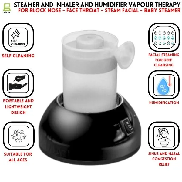 Steamer And Inhaler And Humidifier Vapour Therapy For Block Nose - Face ...