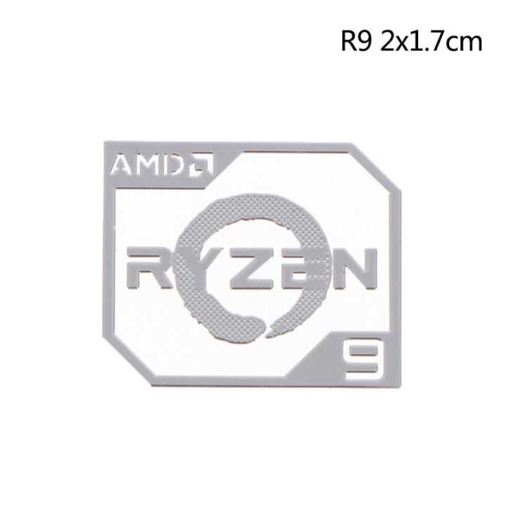 AMD Ruilong Ryzen R9 R7 R5 R3 Vega Metal Sticker Notebook Desktop Logo ...