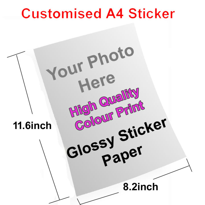 Customized Print on A4 Sticker Sheet | Daraz.pk