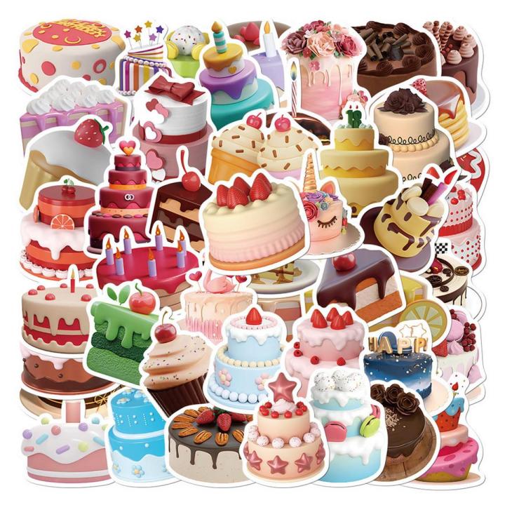 Childrenworld Birthday Cake Sticker Stable to Stick Birthday Cake Gift ...