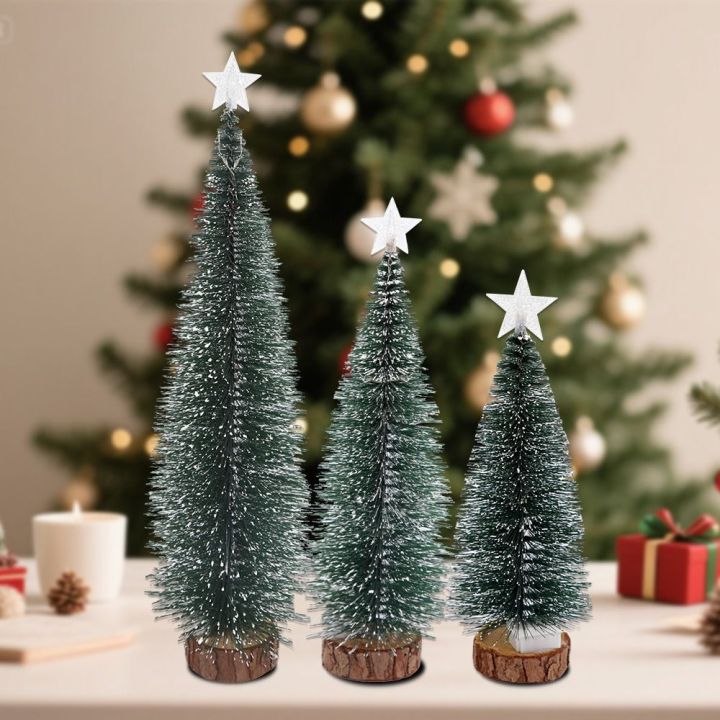 New Plastic Xmas Tree Wood Mini Christmas Tree Glowing Cedar Christmas ...