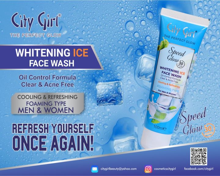 City Girl Speed Glow Whitening Ice FaceWash | Daraz.pk