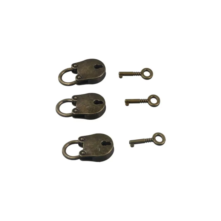 pcs Metal Drawer Lock Antique Style With Key Small Bear Shape Hardware ...