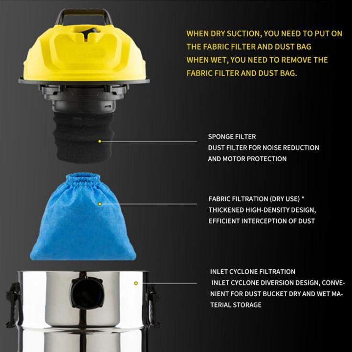 Textile Filter Bag for Karcher MV1 WD1 WD2 WD3 SE4001 Filter Bag Vacuum ...