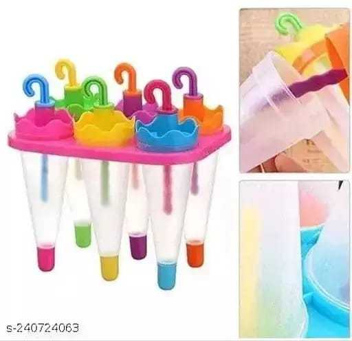 Z.M. 6 PCS SET Ice Lolly Mold PP Straw Design Reusable Ice Popsicle Ice ...