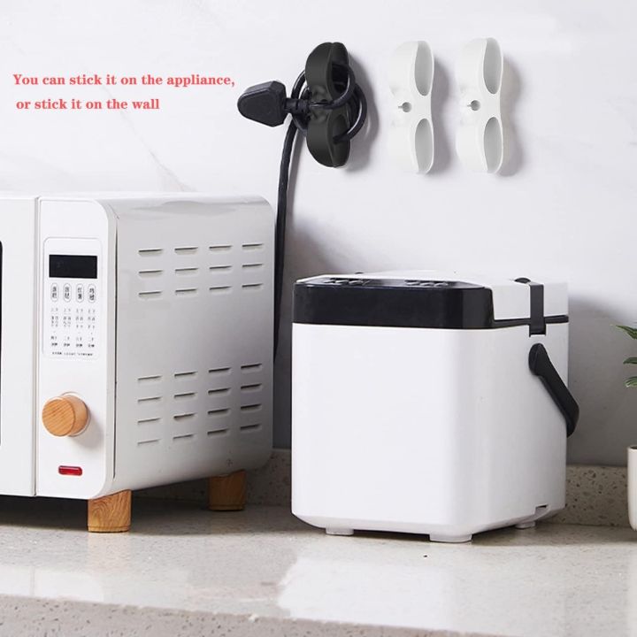 Set of 3 Plug Holder Cable Holder Clips Wire Organizer self Adhesive ...