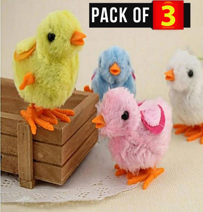 Pack Of 3-Funny Walking Chicken Chicks Chooza Toy For Kids | Daraz.pk
