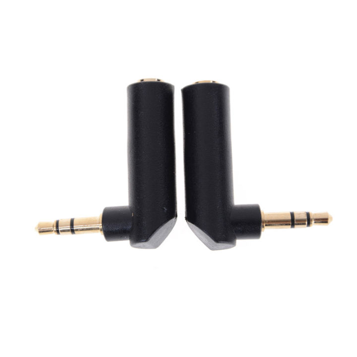 2pcs L Shape 3.5mm Right Angle Female to 3.5mm Male Plug Adapter ...