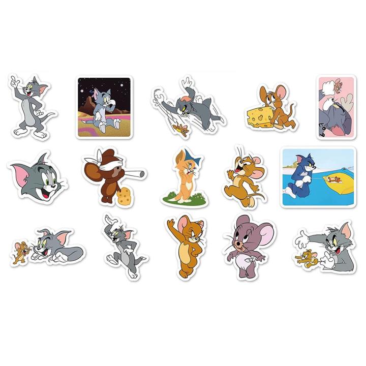 tom & jerry Stickers Vinyl Waterproof Stickers for Laptop,Bumper ...