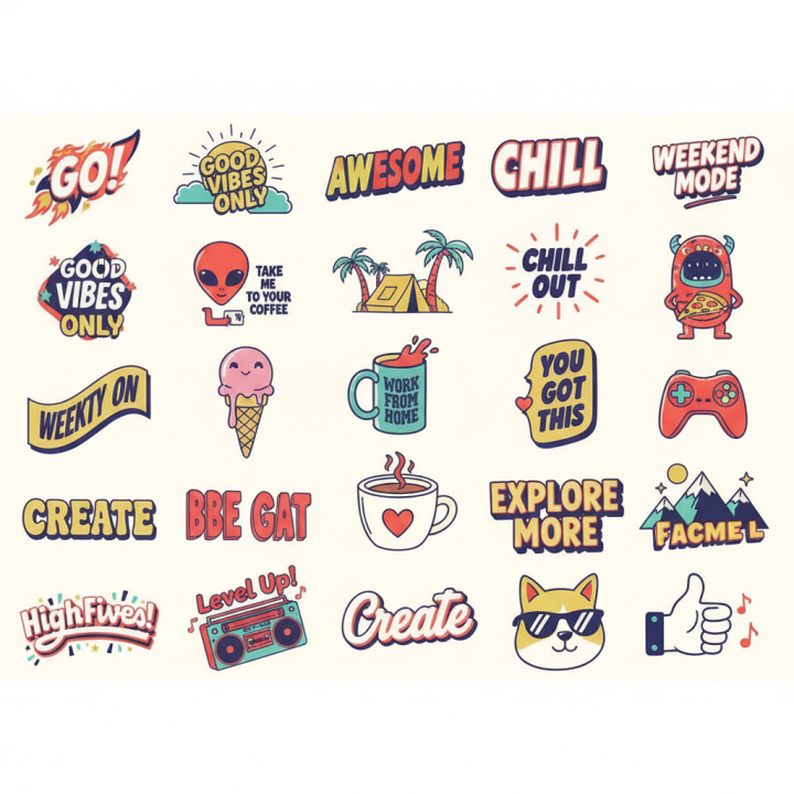 Chill Aesthetic Stickers for Laptop - Aesthetic Art Stickers for mobile ...