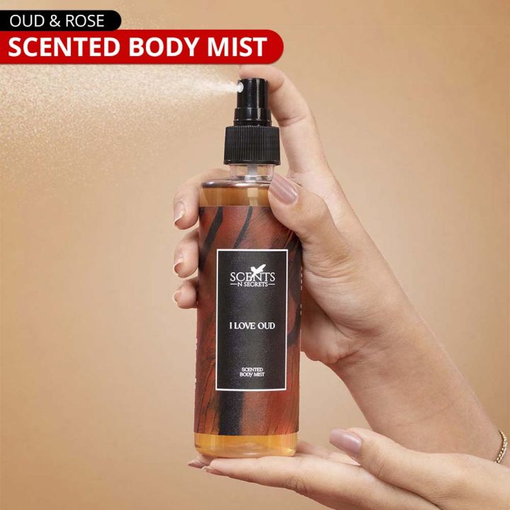 I Love Oud Scented Body Mist | SCENTS N SECRETS | 240ml | Daraz.pk
