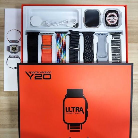 Y20 Ultra Smart Watch With 7 Straps 49mm Large Screen Wireless Charging ...