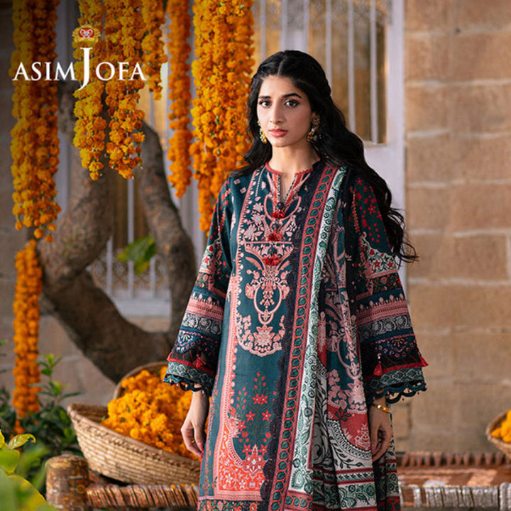 Asim Jofa 3 Piece Unstitched Fabric for Women Aira Summer Prints AJAR ...