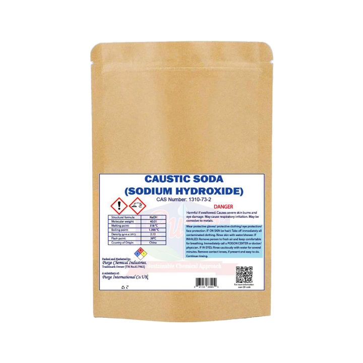 Purge Caustic Soda 500g - Sodium Hydróxide 99.9% Pure - Sodium Hydrate ...