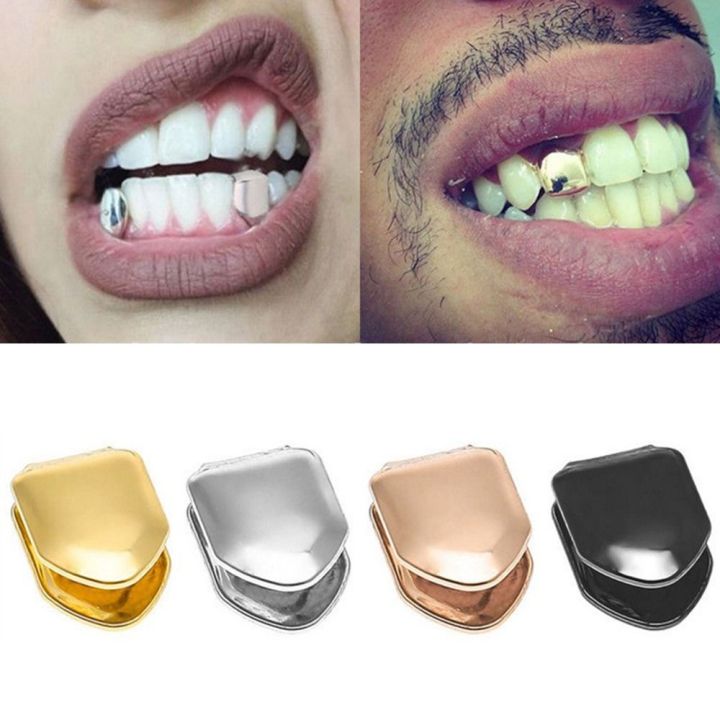 New Rock Unisex Hip Hop Gold Teeth Set Teeth Mold Kit Single Tooth Caps ...