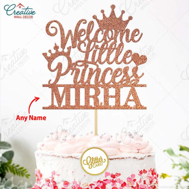 CUSTOMIZED Welcome Little Princess Cake Topper for Birthday Party ...