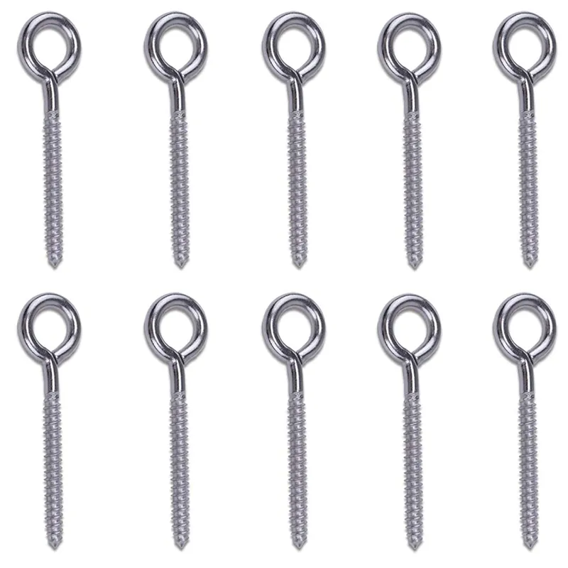 Screw Eyes M4/M5/M6/M8/M10 Marine 316 Stainless Steel Eye Shape Screws ...