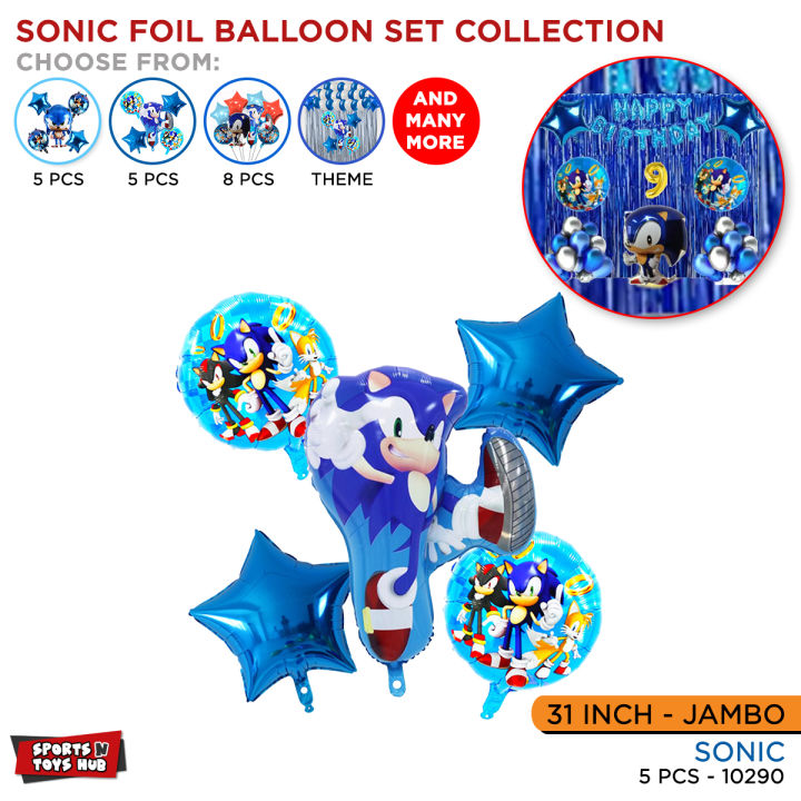 Sonic Foil Balloon Collection Set, Super Heroes Game Fans Balloons ...