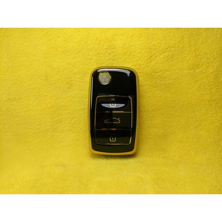 Changan Alsvin TPU Key cover Black-Gold | Daraz.pk