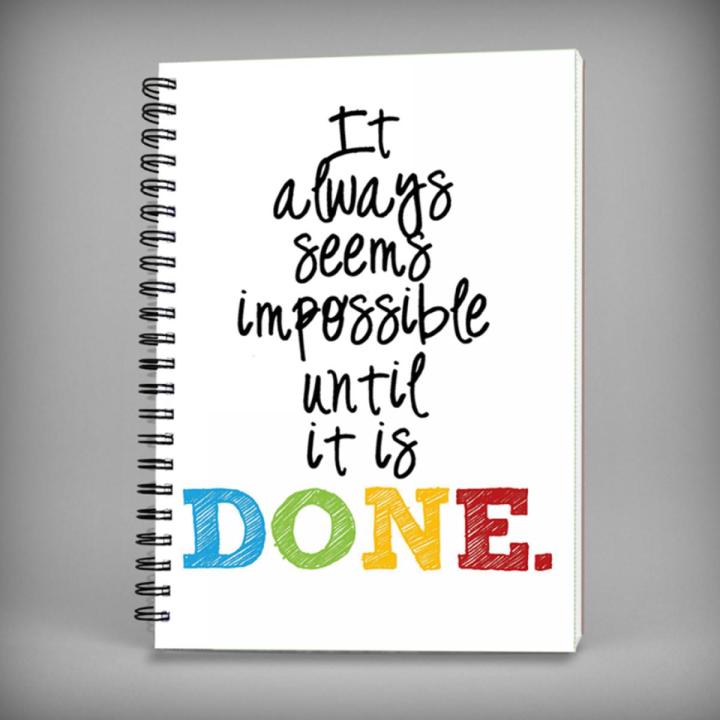 Motivational Quote Spiral Notebook - 7378 | Daraz.pk